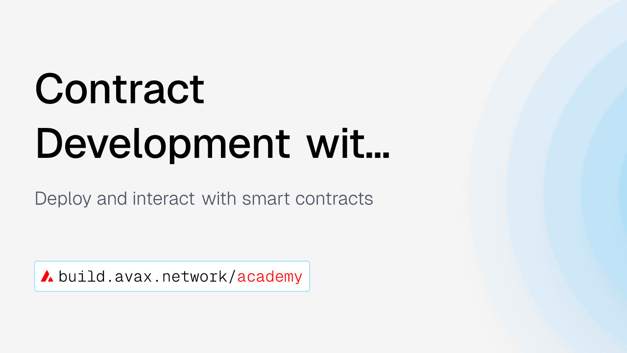Contract Development with Foundry | Avalanche Builder Hub